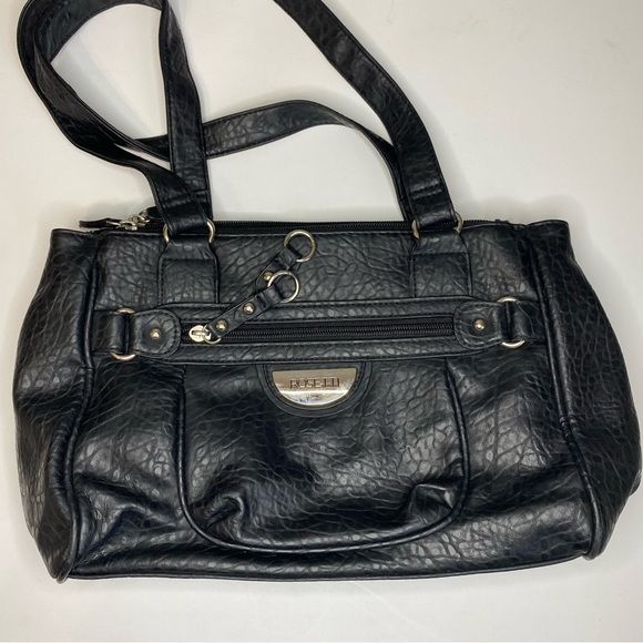 Rosetti | Bags | Rosetti Textured Faux Leather Satchel Bag Black ...